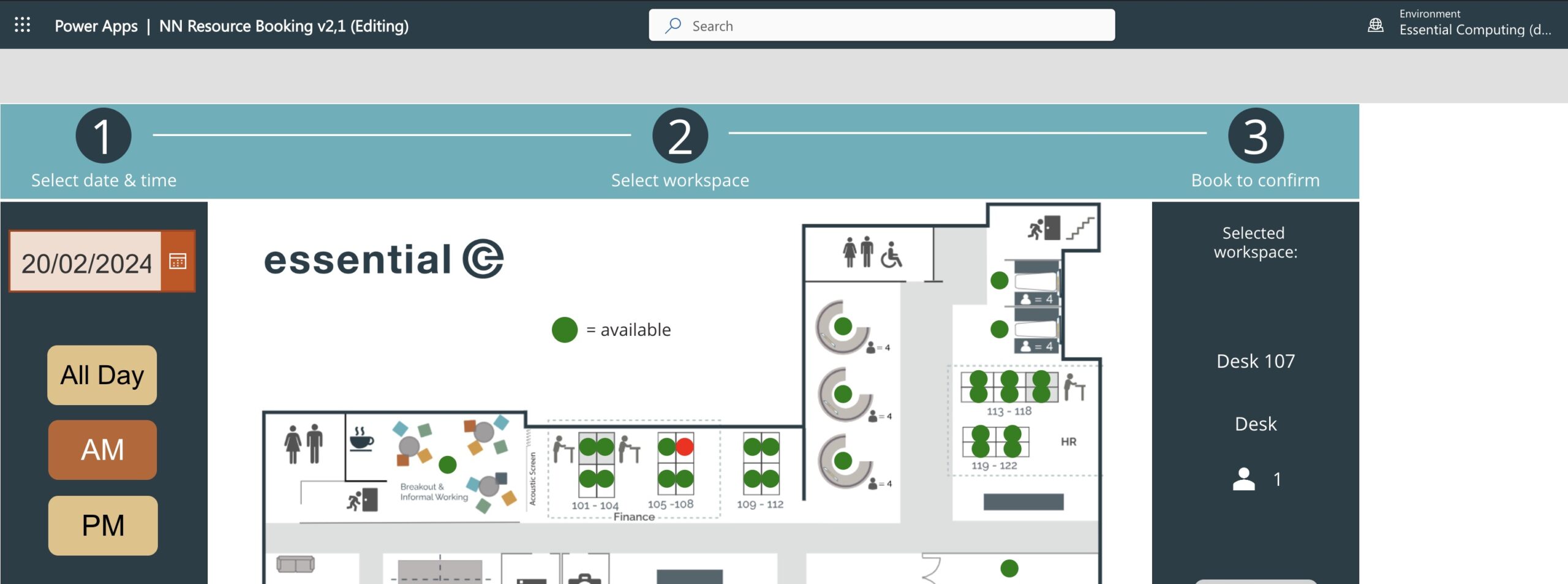 How to configure an interactive workspace booking system using ...